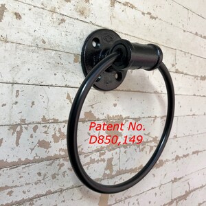 TP + Ring Bathroom Set, Toilet Paper Holder, Towel Ring, Industrial ...