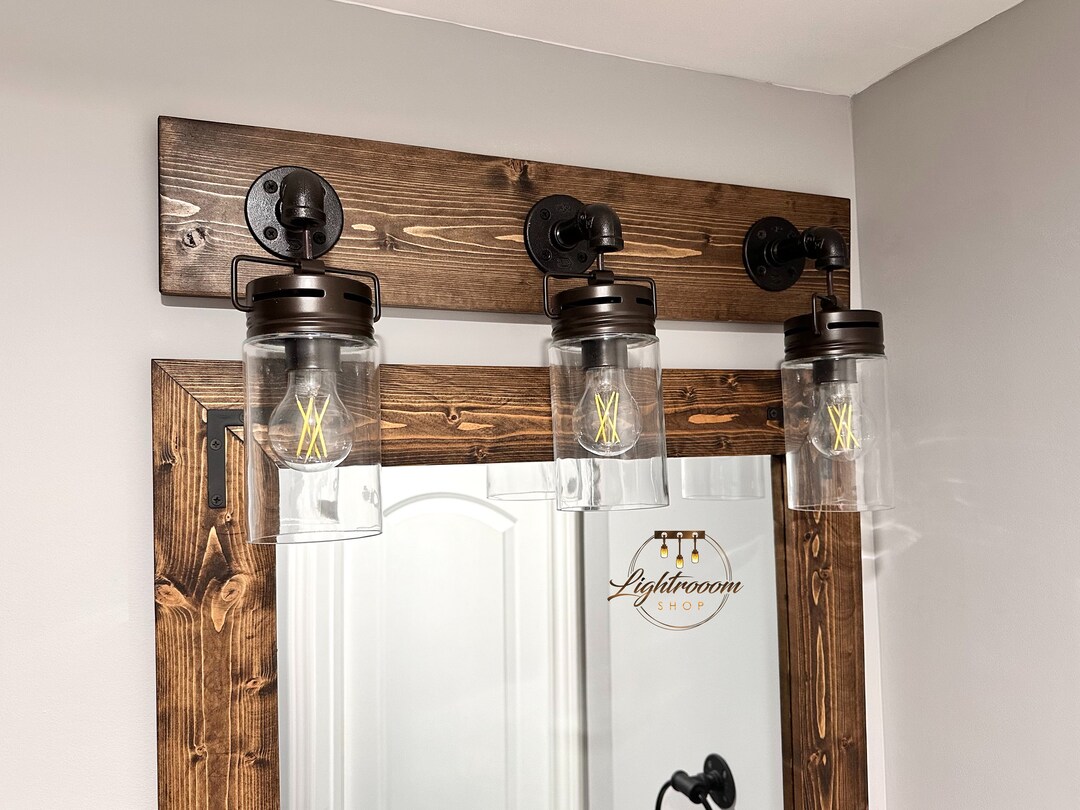 Unique Vanity Light, Glass Shade Light, Bathroom Fixture, Modern Look ...