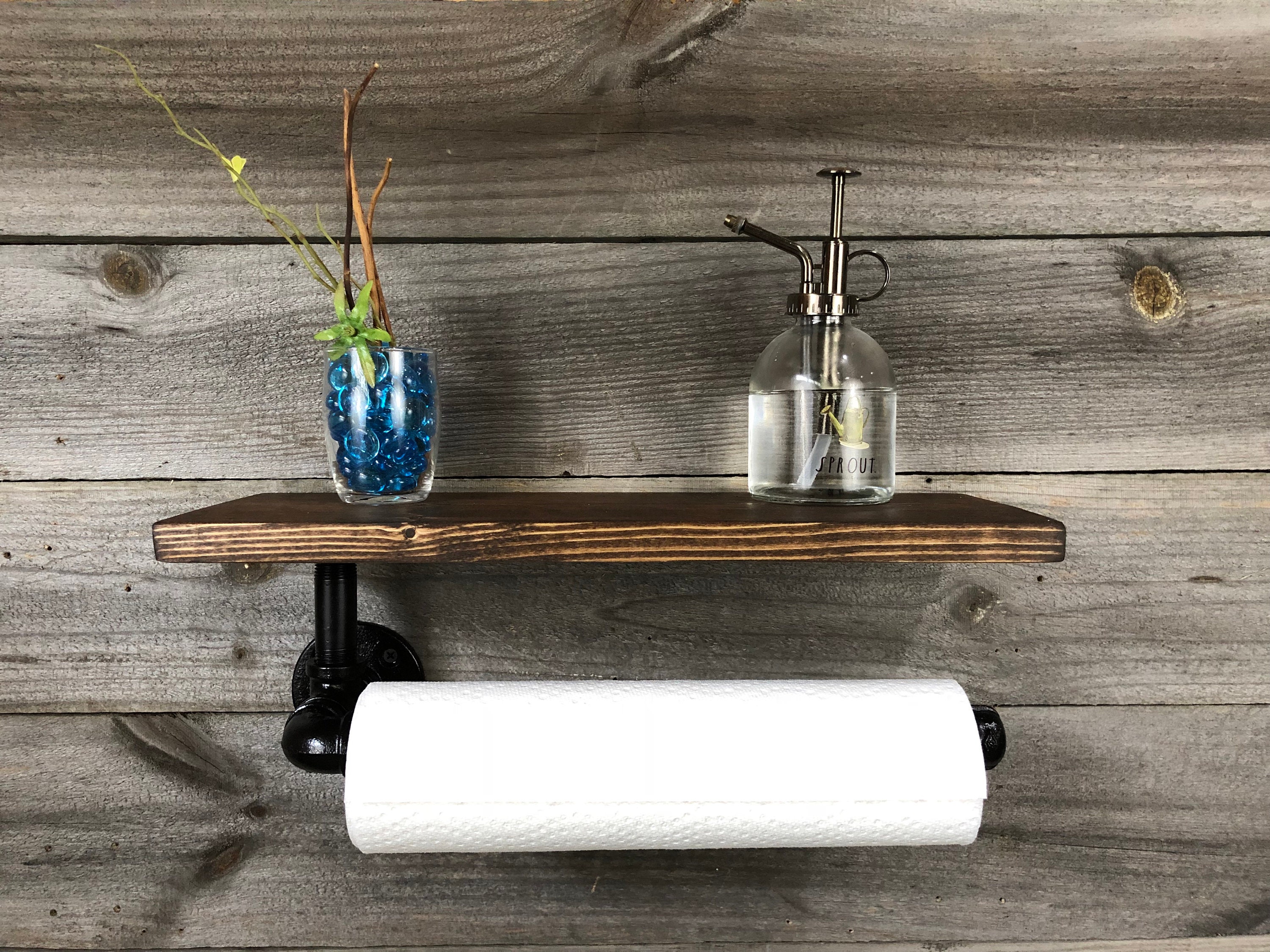 Paper Towel Holder with Shelf Cleaning Holder Laundry Pipe | Etsy