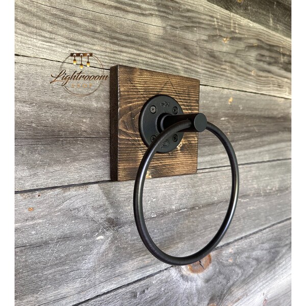 Wood Towel Rings for Bathroom - Etsy