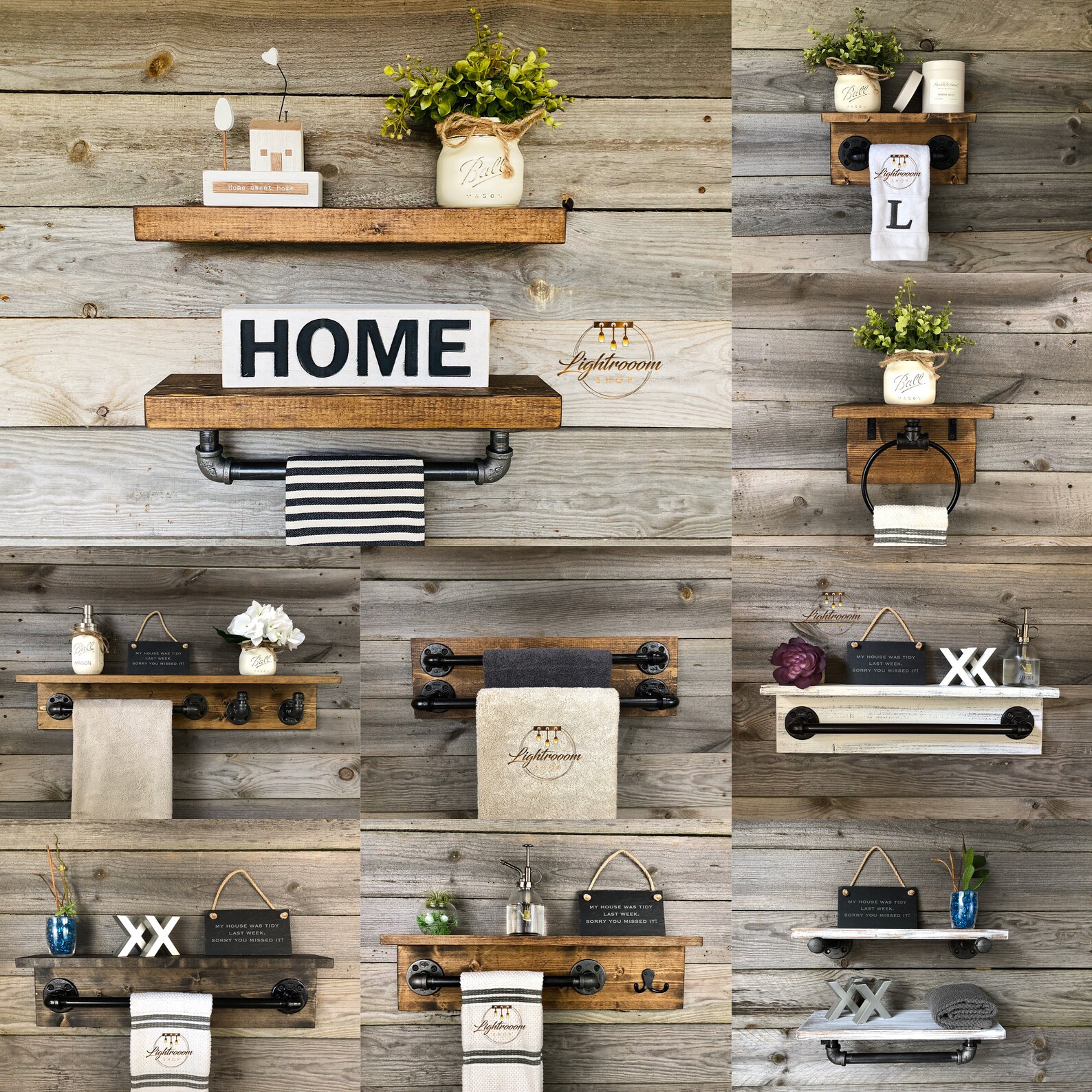 2.5 Frame Mirror With 5 Deep Shelf 22 Colors - Etsy