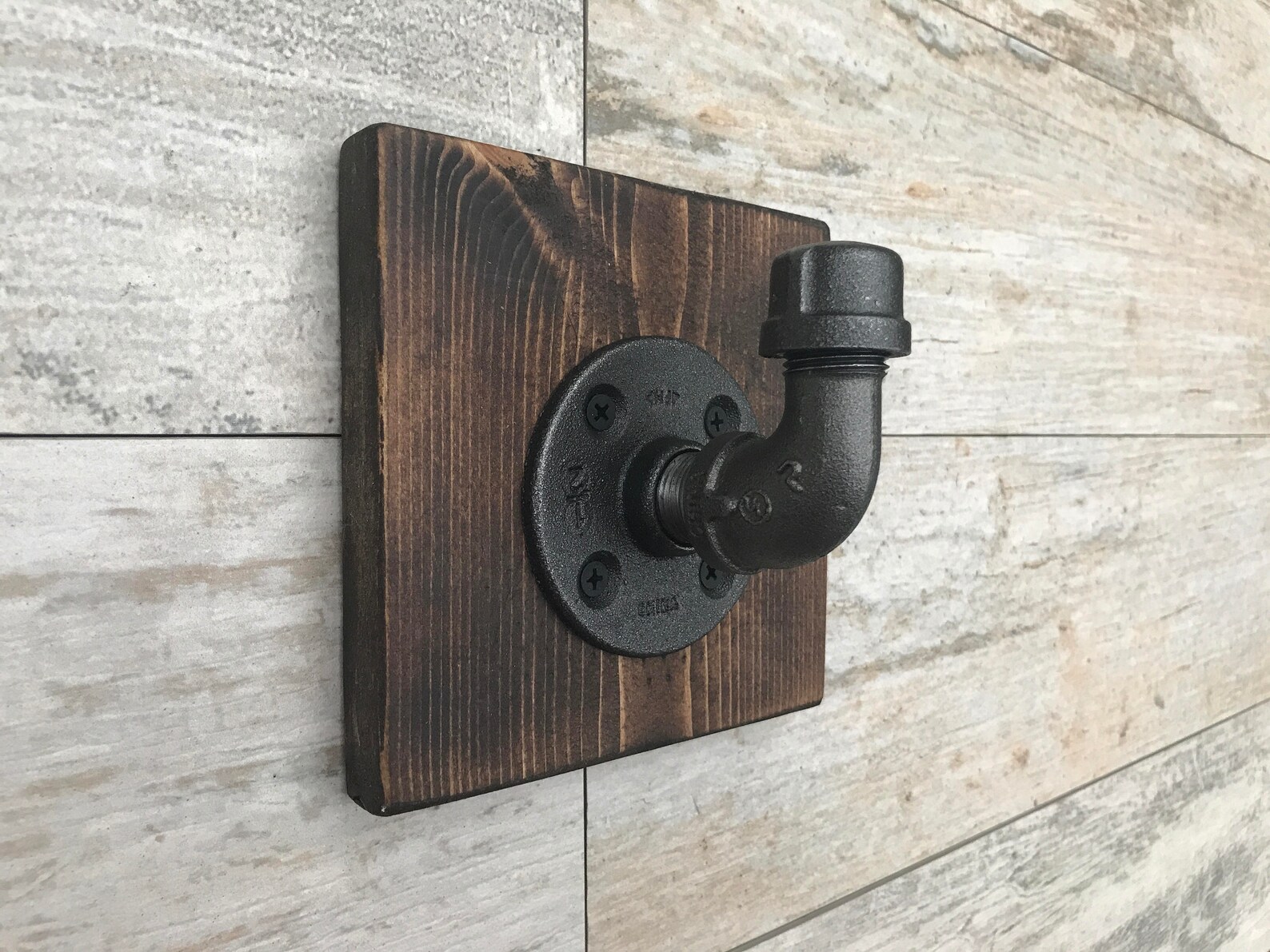 Rustic Industrial Handmade Modern Hook, Pipe Bathroom, Workshop, Office ...