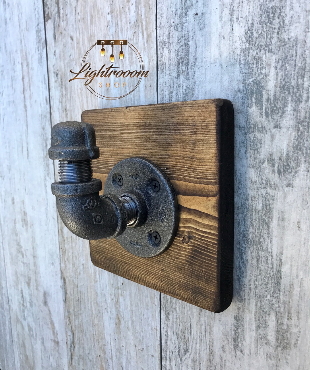 Rustic Industrial Handmade Modern Hook, Pipe Bathroom, Kitchen ...