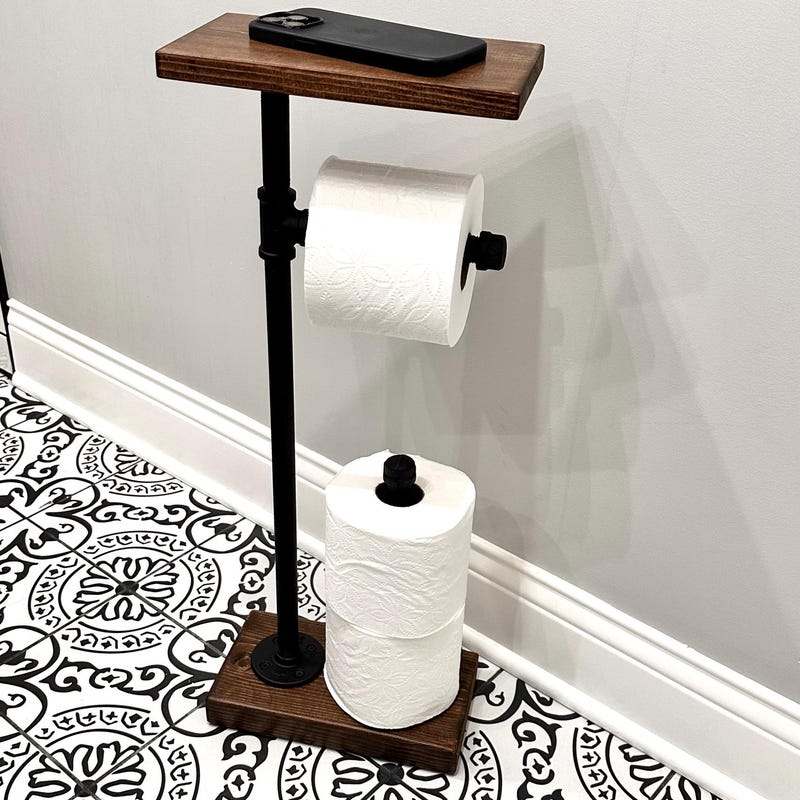 Toilet Paper Holder Stand - Etsy