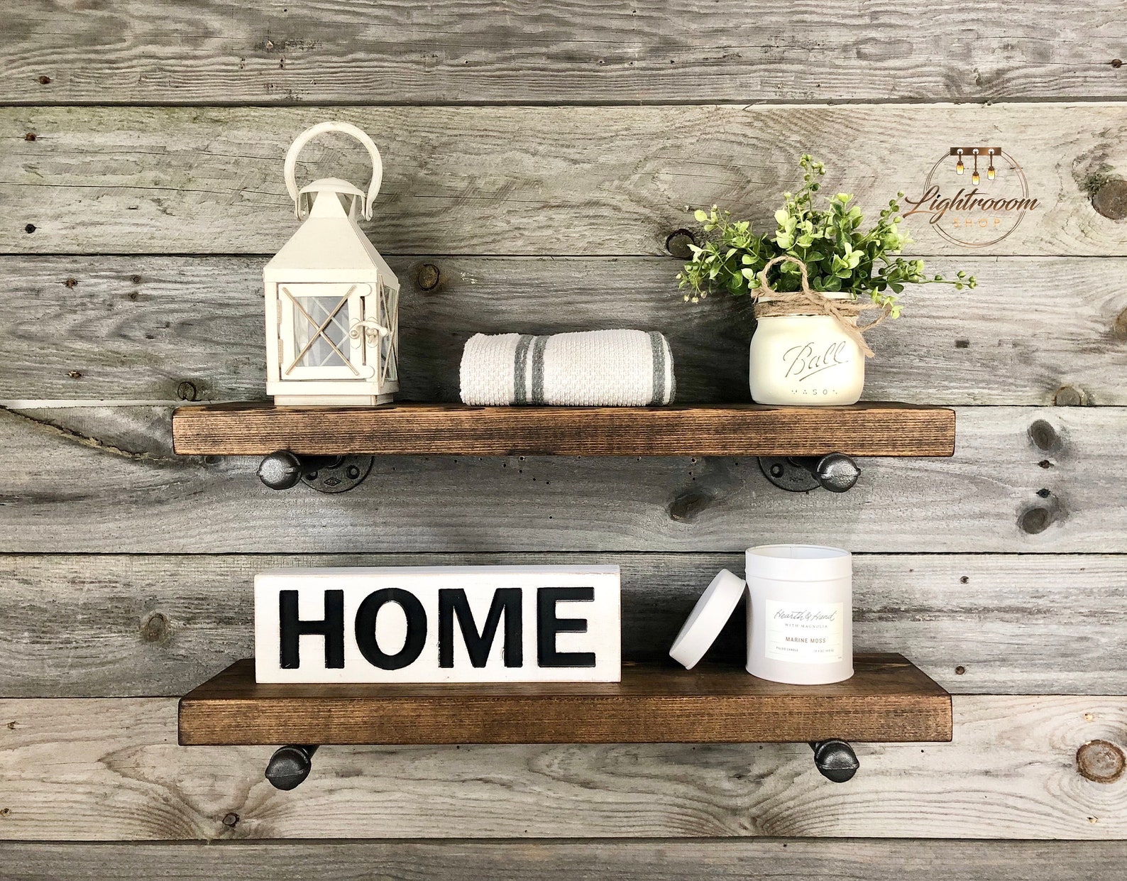 Shelf 5.5 DEEP, 1.5 THICK, Floating Shelf, Farmhouse Bathroom, Wall ...