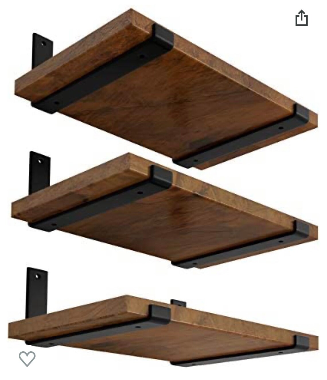 HEAVY DUTY Rustic Floating Shelf With J Shape Flat Brackets - Etsy