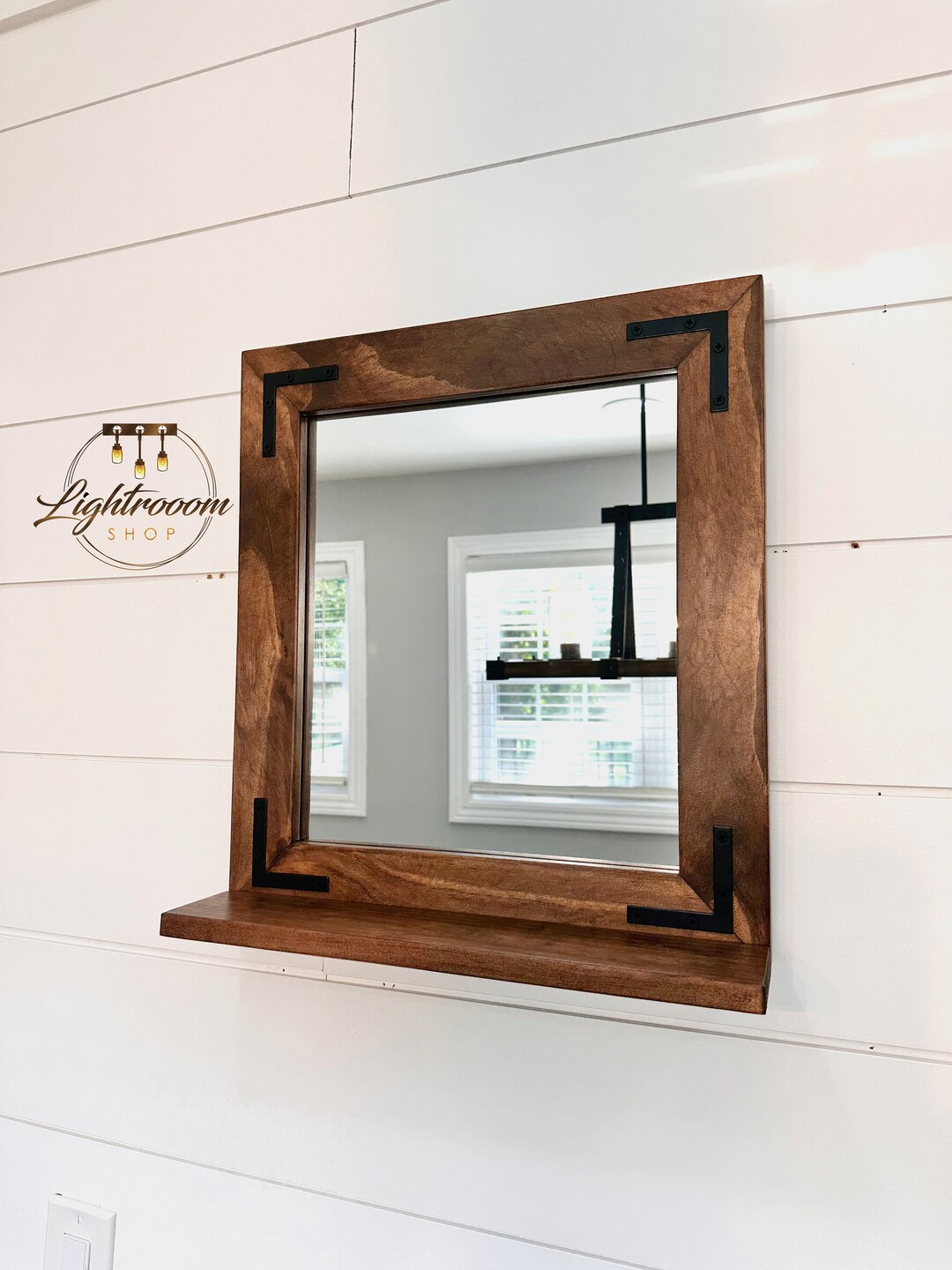 Mirror With 3.5" Deep Shelf, 2.5” Frame, 22 Colors Available, Entryway ...