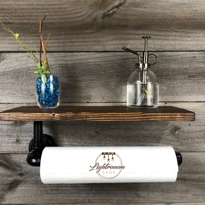 Shelf With Paper Towel Rod - Etsy