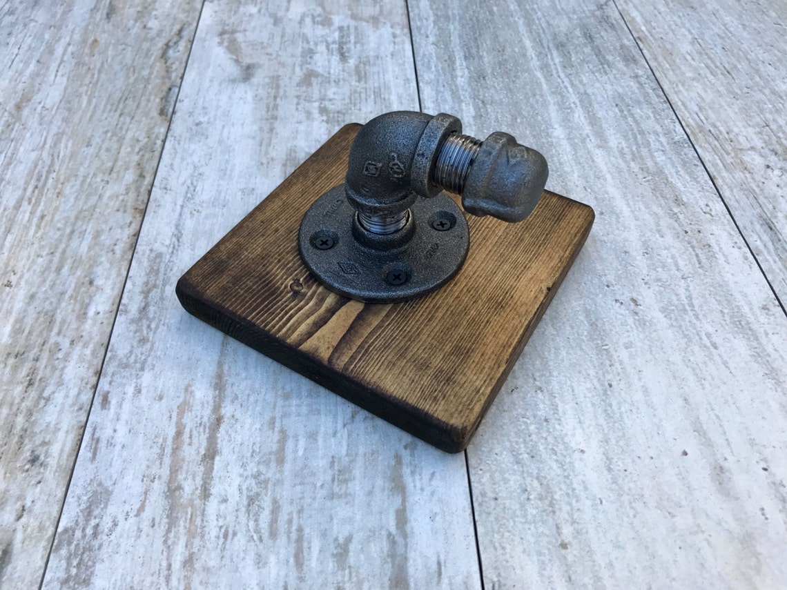 Rustic Industrial Handmade Modern Hook Pipe Bathroom | Etsy