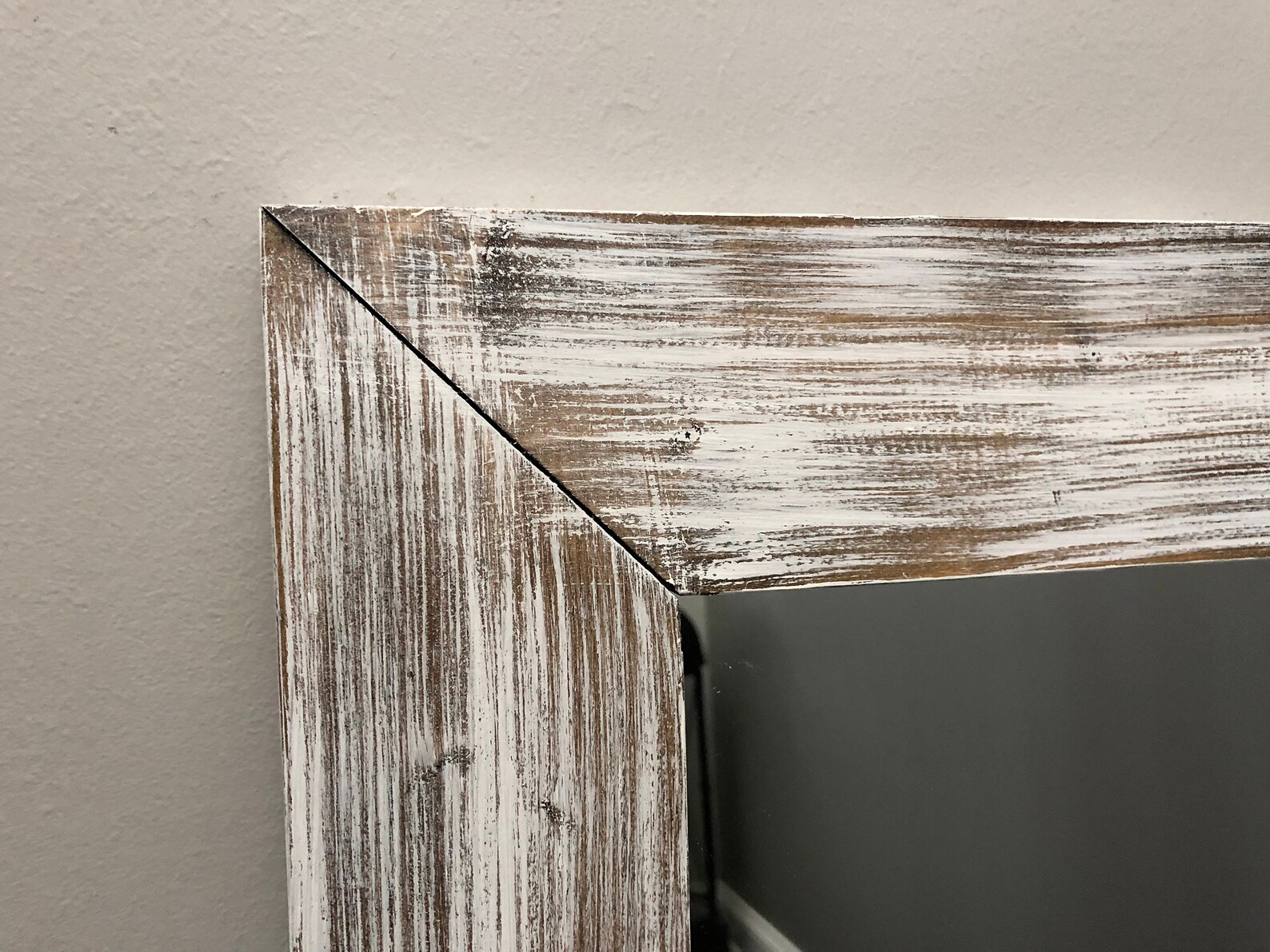 WHITEWASH Mirror Wood Framed Mirror Rustic Wood Mirror | Etsy