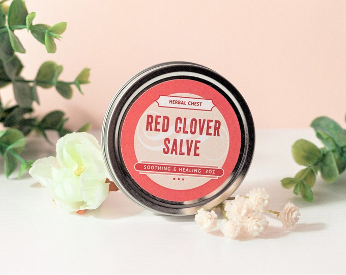 Red Clover Salve, Organic Herbal Skin Balm, All Natural Soothing ...