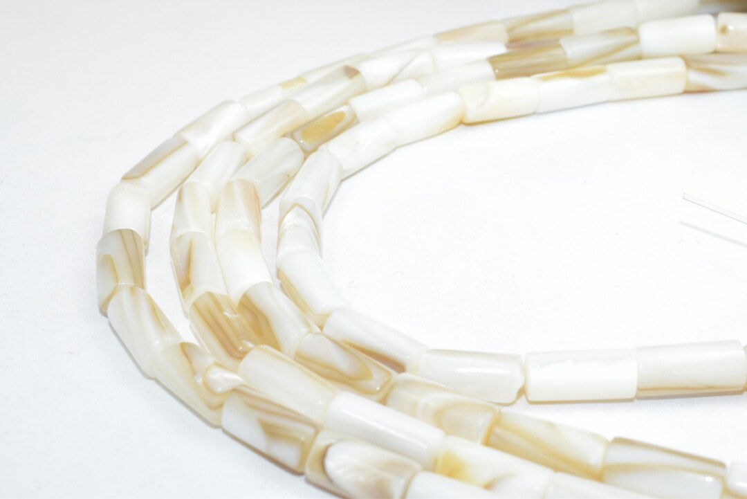Natural Tube Shell Beads 16 Strand Shell Beads Size 8x4mm 10x5mm 13x4mm ...