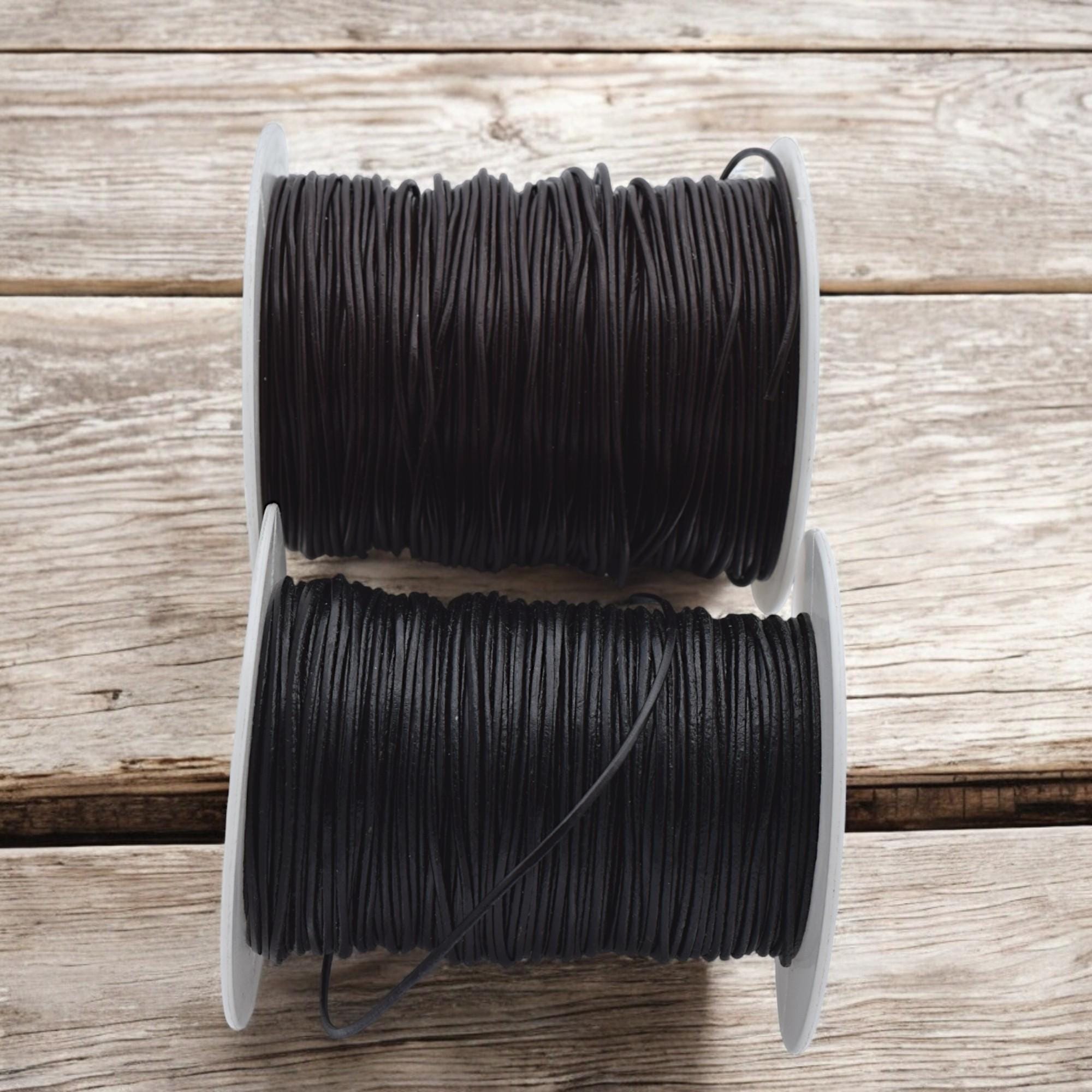 Genuine Leather Cord Round Lacing, Dark Brown Black (jewelry Making ...