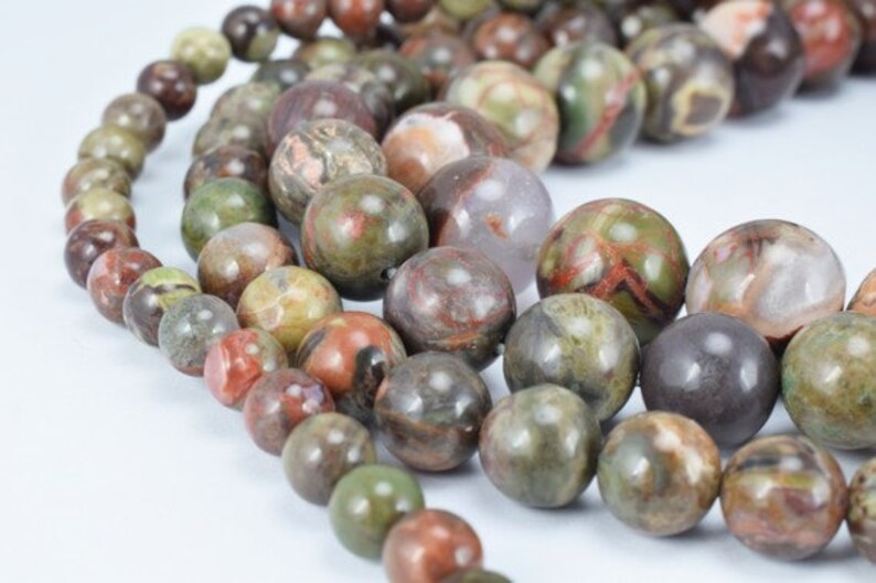 Natural Ocean Agate Gemstone Beads Gemstone Round Beads | Etsy