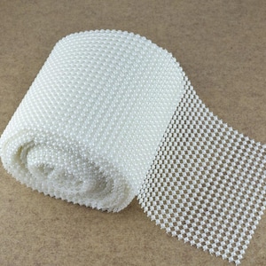Pearl Mesh Roll Trim 10 Yard White or Creamy Color Roll for Costumes ...
