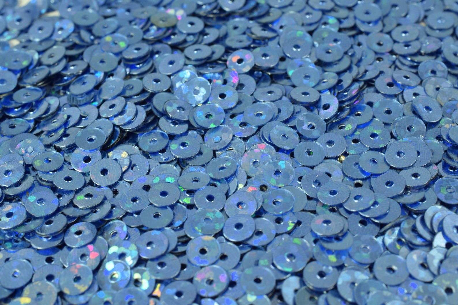 3/4/6mm Ocean Blue Iridescent Flat Sequins Round Sequins/loose - Etsy