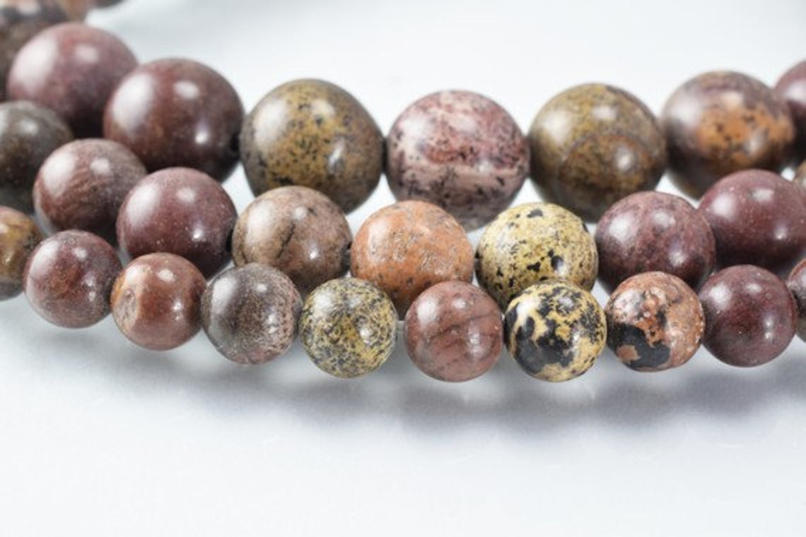 New Brown Jasper Gemstone Round Beads 6mm/8mm/10mm Natural | Etsy