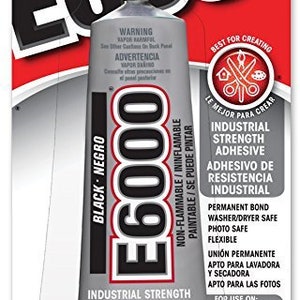 1 Black E6000 2.0 Oz Glue Ideal for Bonding Wood, Fabric, Leather ...