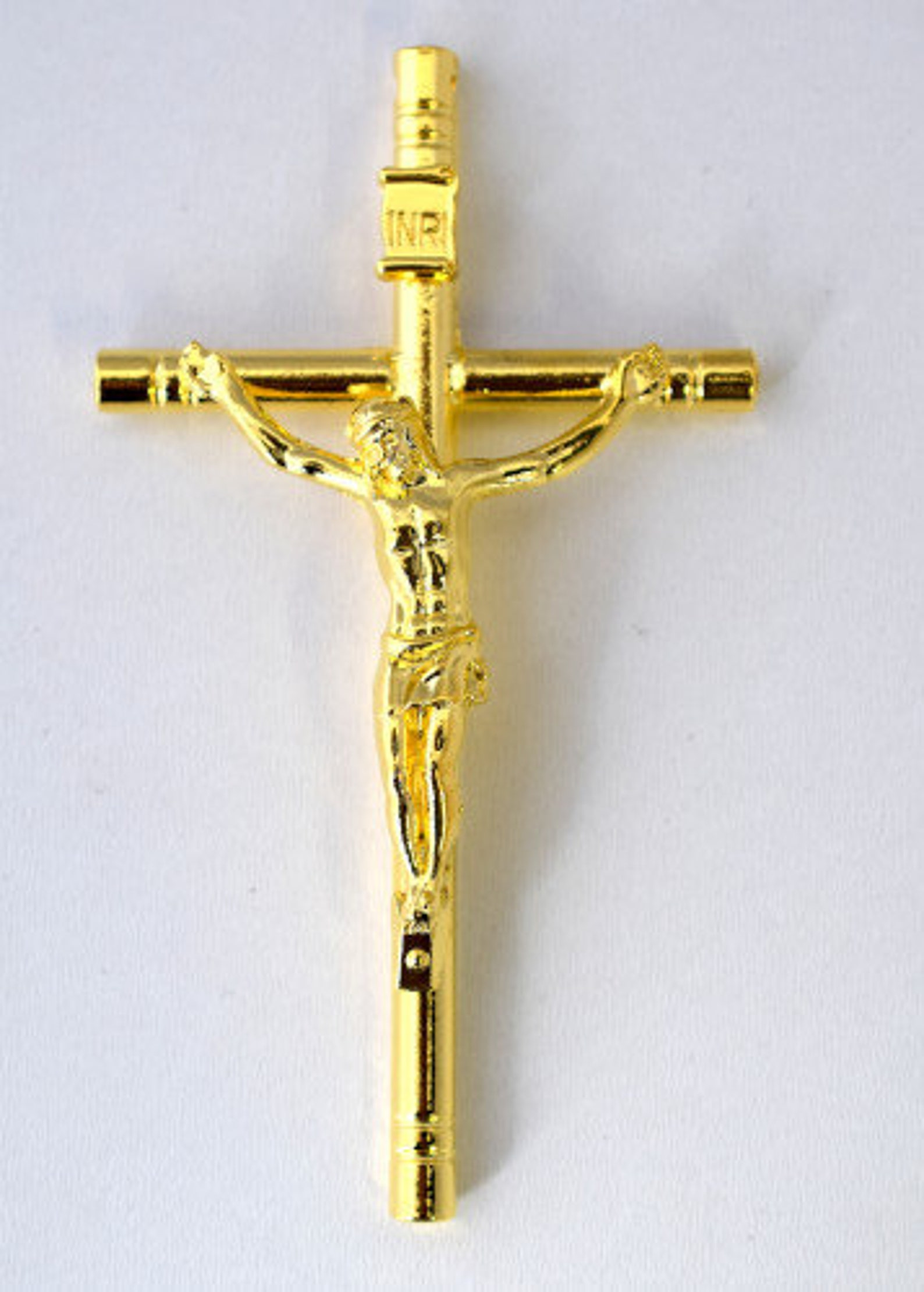 Gold Plated Jesus Cross Religious Charm/pendant 100mm X 58mm - Etsy