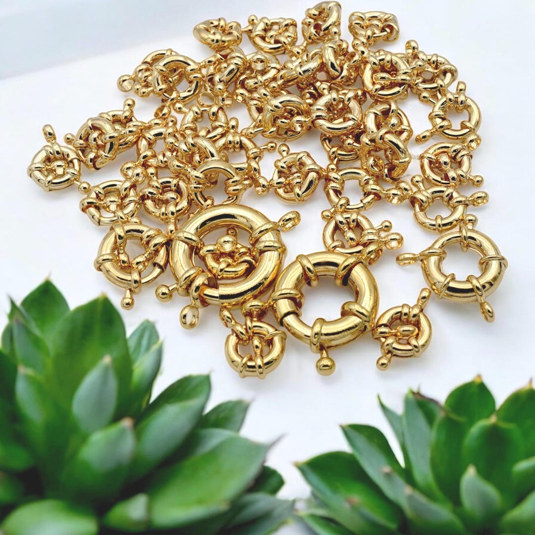 Anchor Clasps 9mm to 21mm Gold Filled Alternative 18kt Look , Round ...