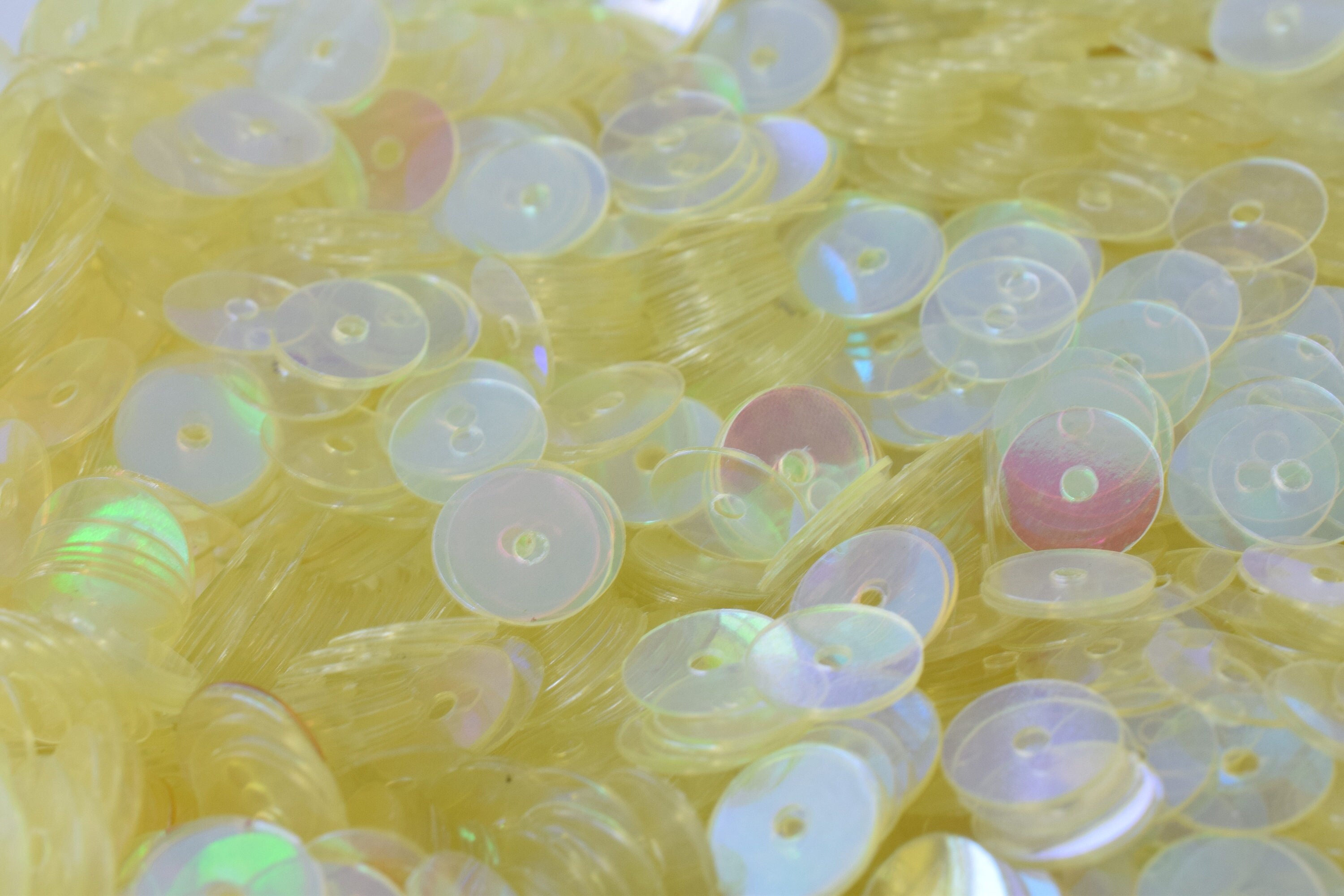 3/4/6mm Clear Iridescent Flat Sequins Round Sequins/loose - Etsy