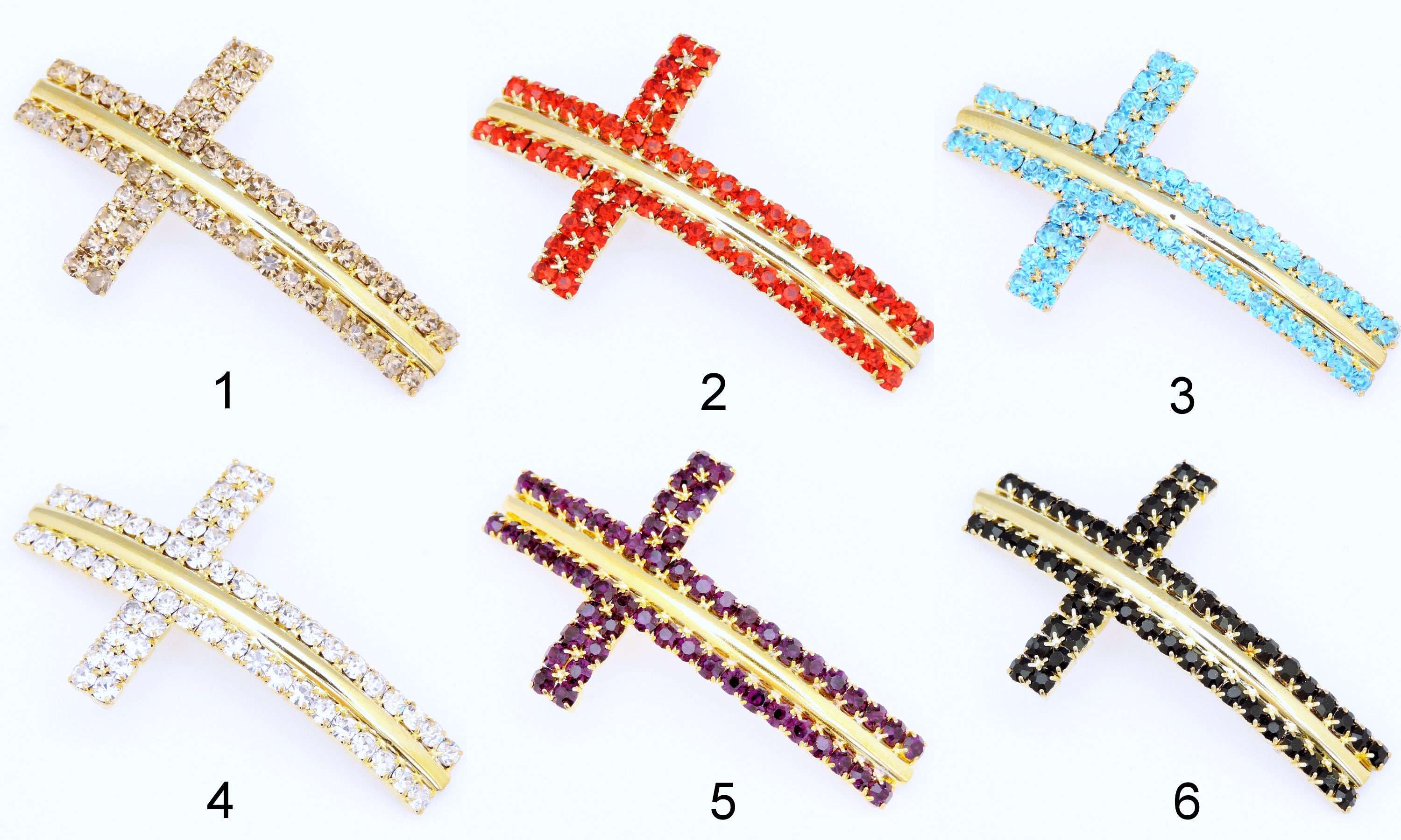 Rhinestone Curved Cross Slideway Slide Connector Cross 2 - Etsy