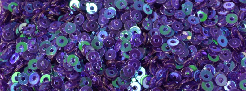3/4/6mm Blue Violet Iridescent Sequins Sheen Round - Etsy