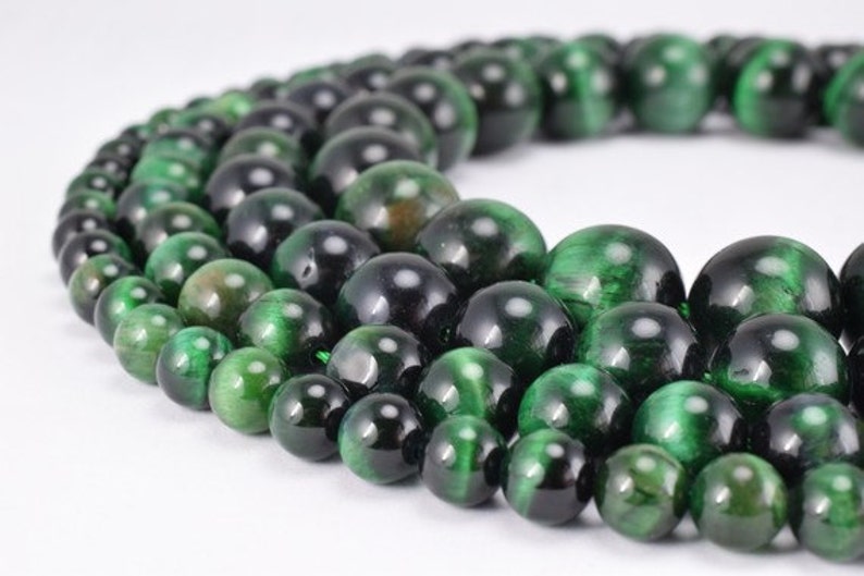 Green Tiger Eye Gemstone Round Beads 6mm/8mm/10mm/12mm Natural - Etsy