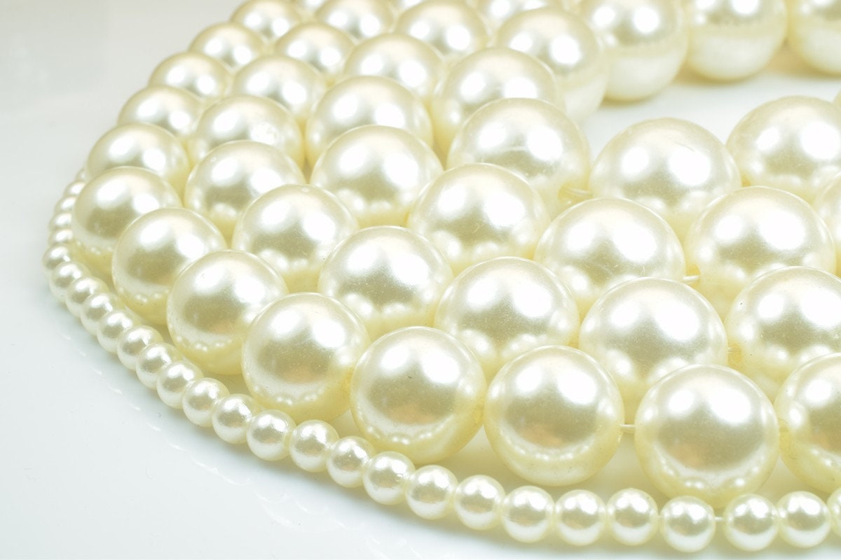 Creamy Acrylic Plastic Pearl 6mm/16mm/18mm/20mm/22mm Round - Etsy