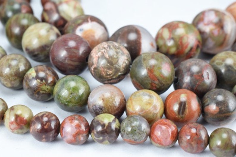 Natural Ocean Agate Gemstone Beads Gemstone Round Beads | Etsy