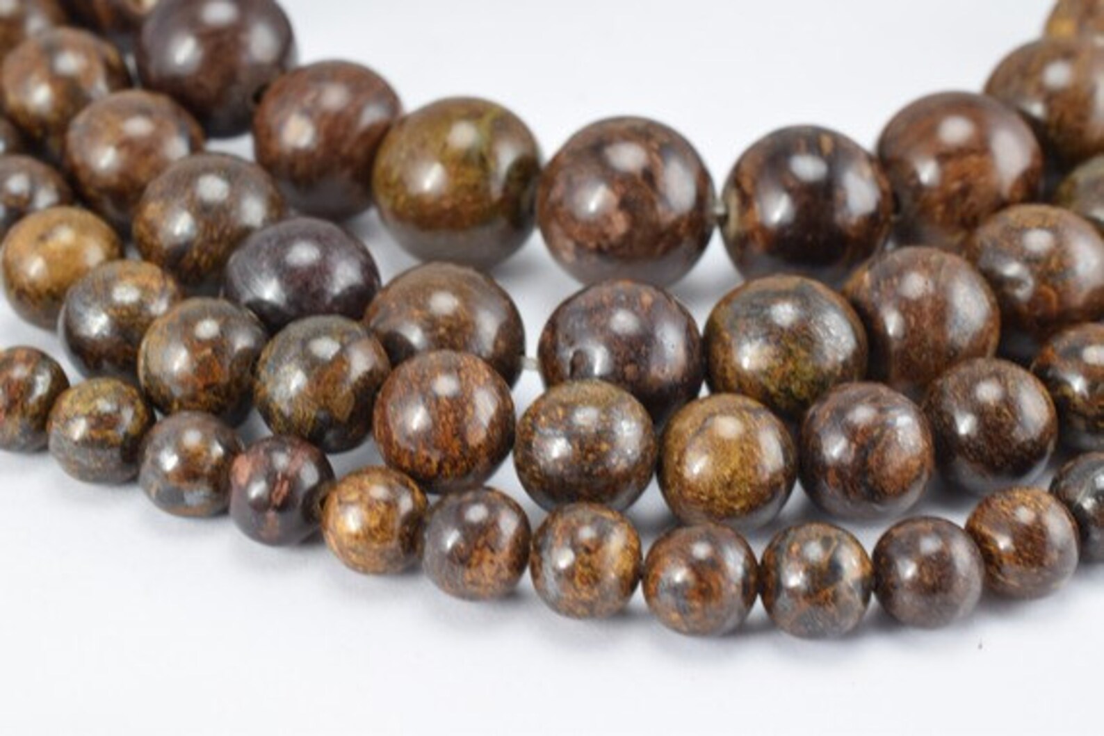 Natural Bronzite Gemstone Beads Gemstone Round Beads | Etsy