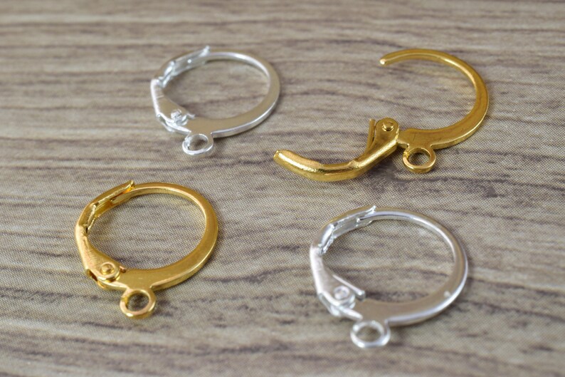 12mm Lever Back With Hole Earring Finding to Make Your Own - Etsy