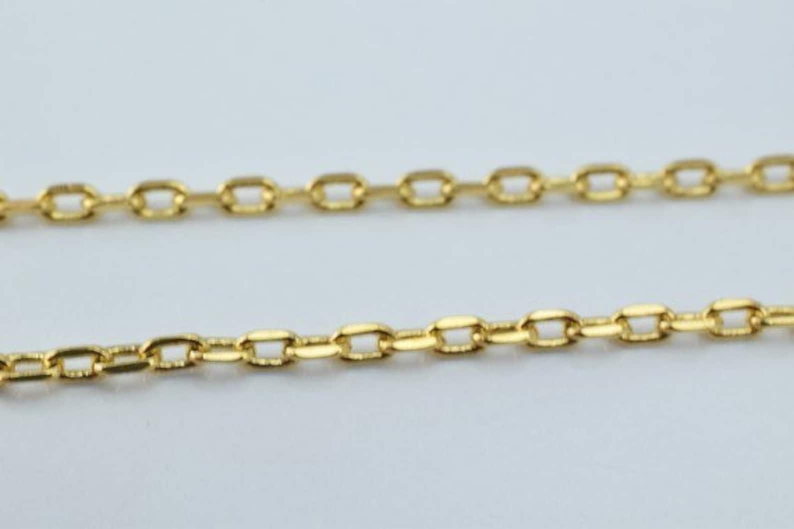 18k Gold Filled EP Chain 18.5 Inch Cg149 - Etsy