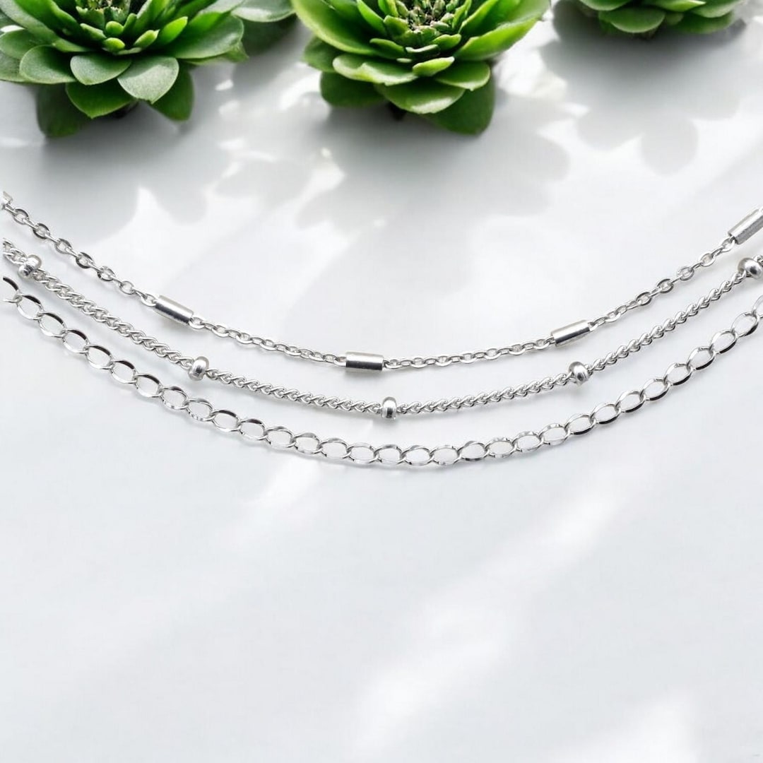 Stainless Steel Continuous Chain for Jewelry Making Bar Chain ...