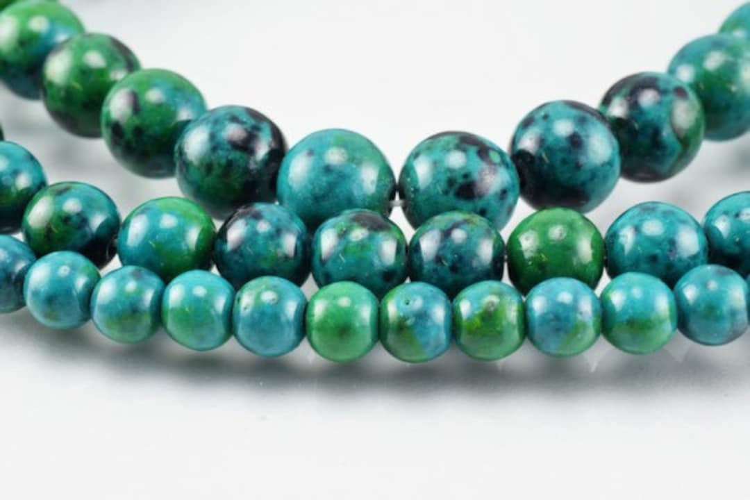 New Green Phoenix Gem Stone Round Beads 6mm/8mm/10mm Natural - Etsy