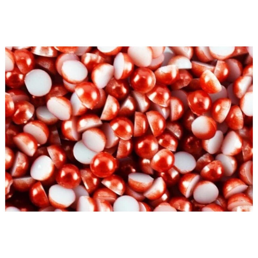 Flat Back Red Decoden Pearls (half Pearl) 4mm/6mm/8mm/13mm/15mm/19mm ...