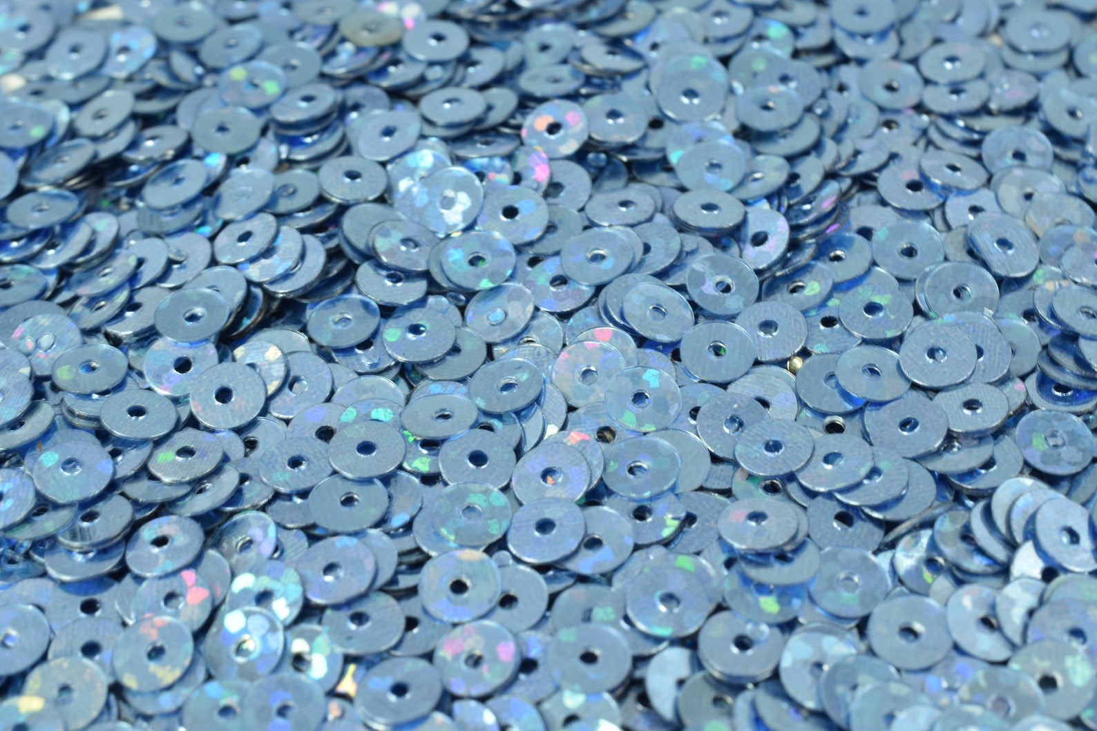 3/4/6mm Ocean Blue Iridescent Flat Sequins Round Sequins/loose - Etsy
