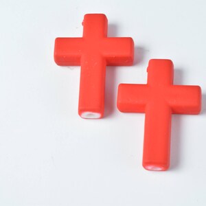 Matte Rubberized Plastic Cross Beads Plastic Cross - Etsy