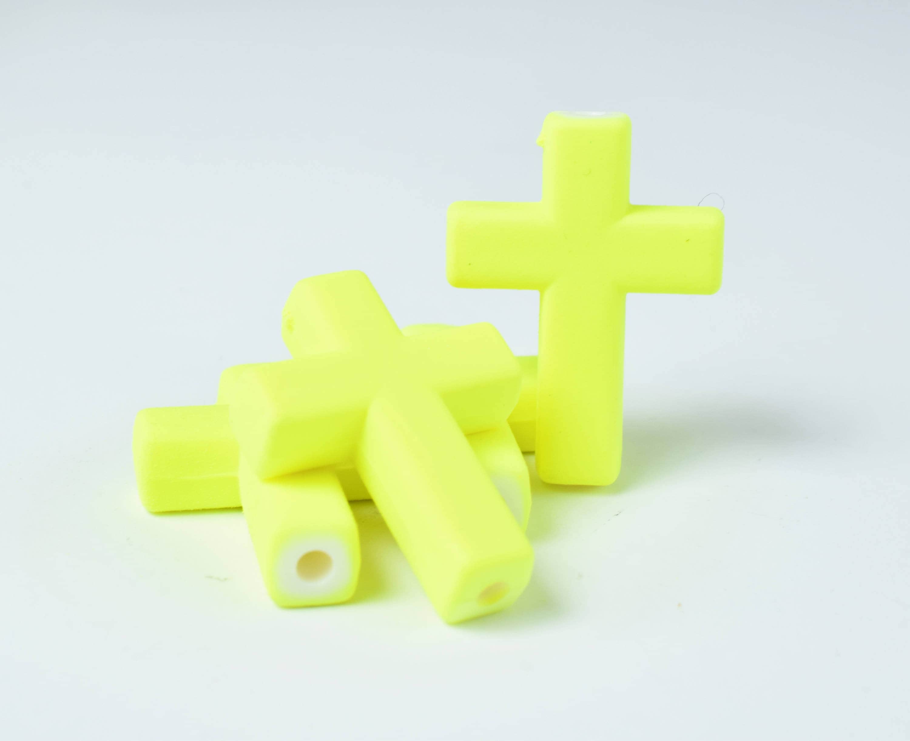 Matte Rubberized Plastic Cross Beads Plastic Cross - Etsy