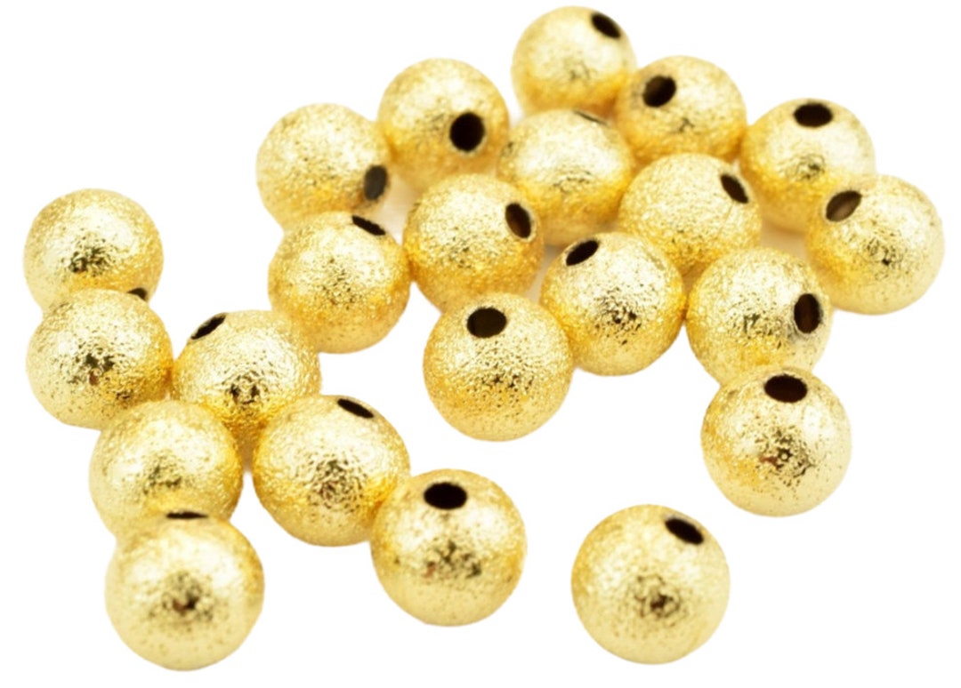 14K Gold Filled Alternative Stardust Round Beads: Tarnish Resistant ...