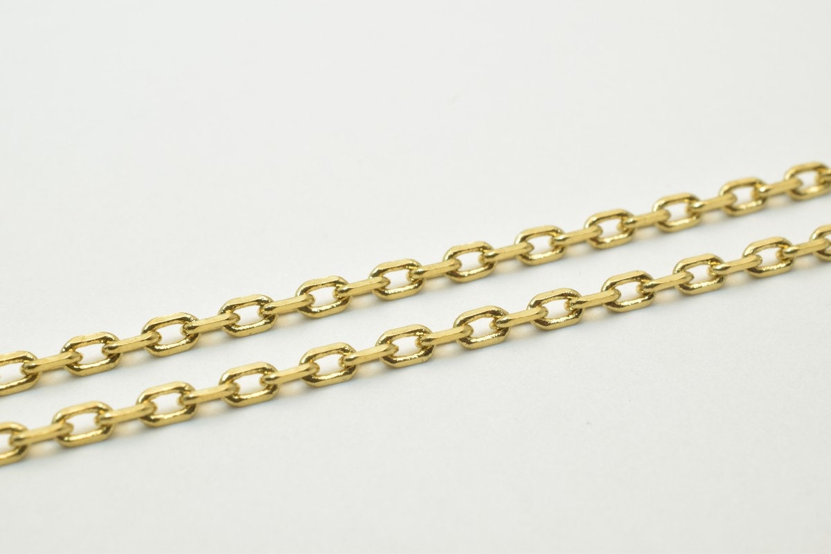 Large Link Chain 14 mm Rectangle Necklace Chain 22 k Matte | Etsy