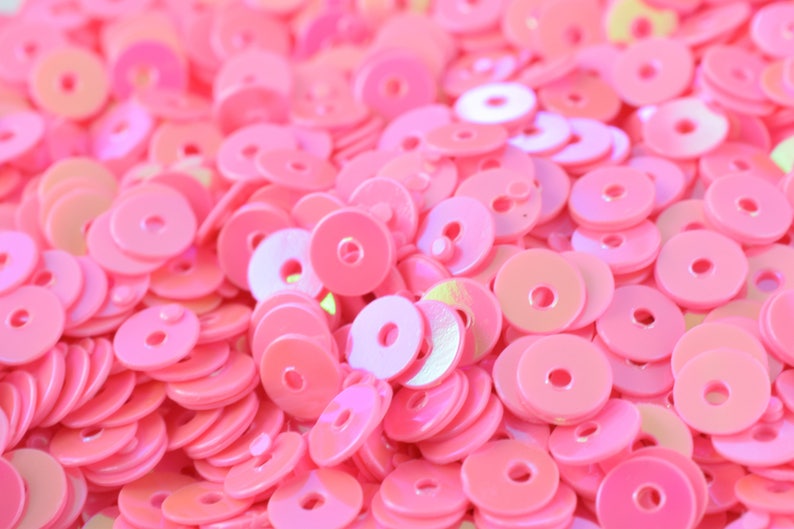 3/4/6mm Pink Iridescent Sequins Sheen Round Sequins/loose Paillettes ...