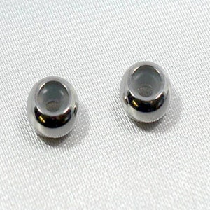 Stainless Steel Roundel Adjustable Lock Beads Size 7x3mm With Clear ...