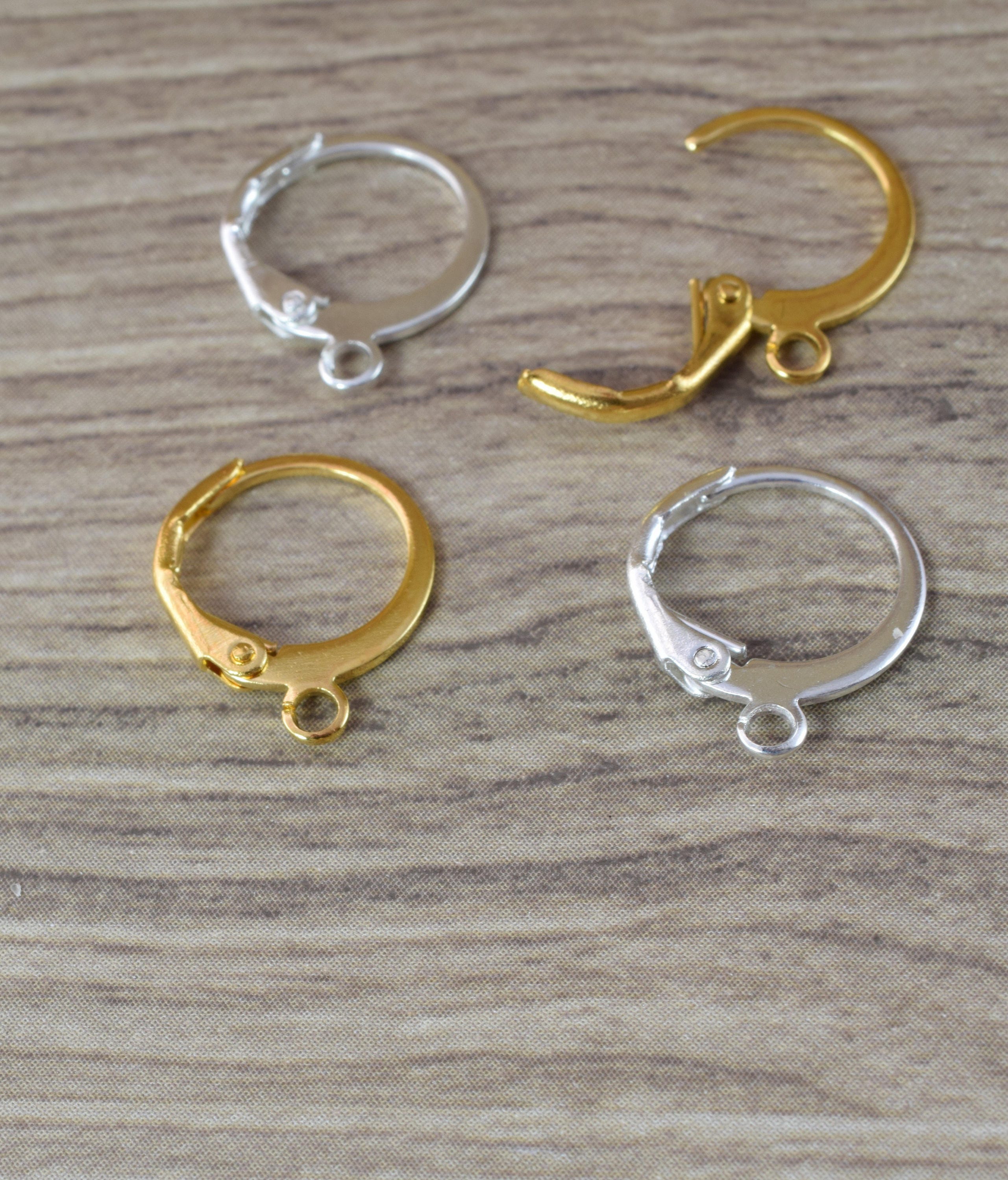 12mm Lever Back With Hole Earring Finding to Make Your Own - Etsy