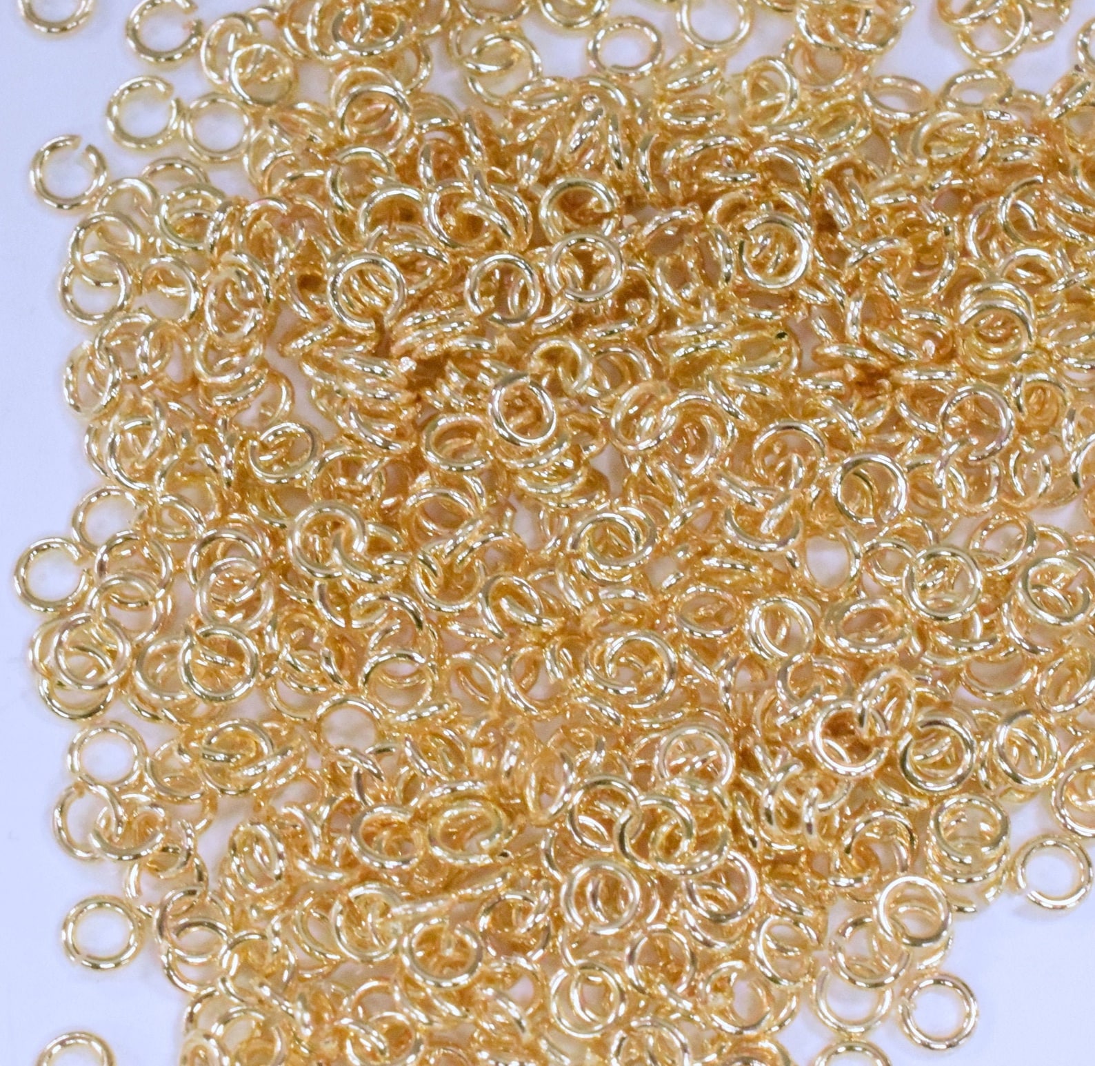14K Gold Filled Look, EP Open Jump Ring From 3mm to 12mm, Findings for ...