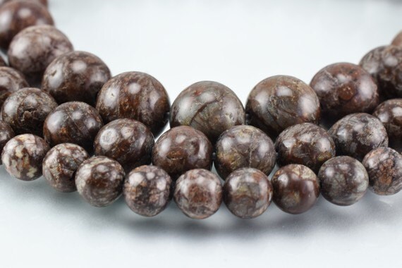 Brown Snowflake Jasper 6mm/8mm/10mm/12mm Round Gemstone - Etsy