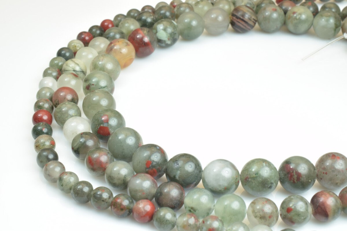 African Blood Beads Gemstone Beads Gemstone Round Beads - Etsy