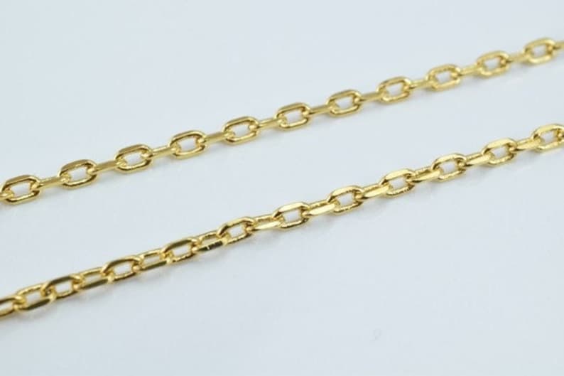 18k Gold Filled EP Chain 18.5 Inch Cg149 - Etsy