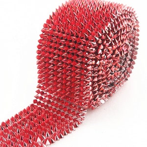 Spike Mesh Roll Trim 5 Yard Silver or Gold or Black or Red Color Roll ...