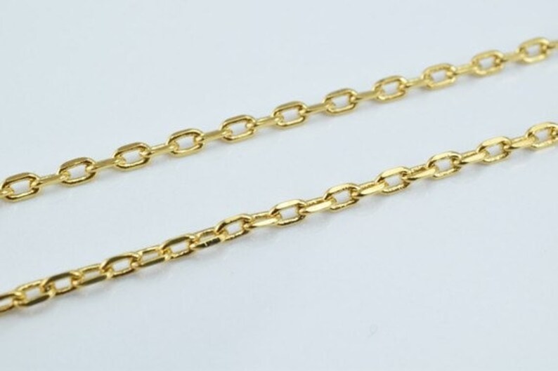 18k Gold Filled EP Chain 18.5 Inch Cg149 - Etsy